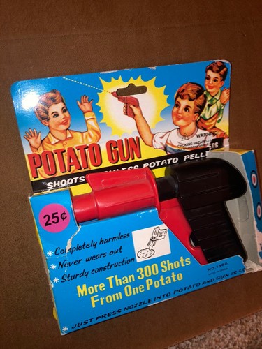 Potato Gun Completely harmless Never Wears Out Sturdy Construction VTG ...