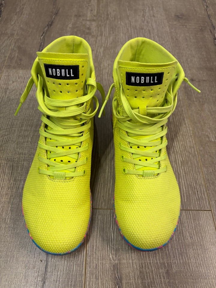NOBULL High-Top Outwork Trainer Men’s 9.5 Neon Yellow Multicolor Sole ...