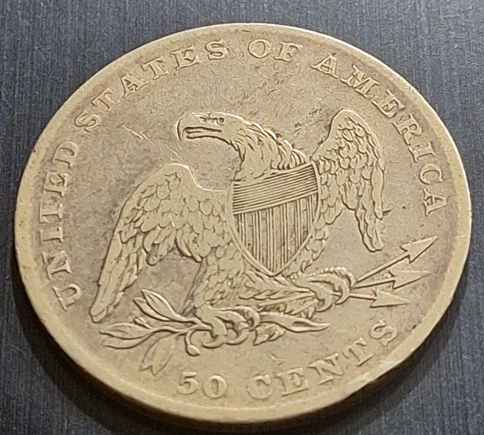 1837 Reeded Edge Capped Bust Half Dollar 50c Silver | eBay