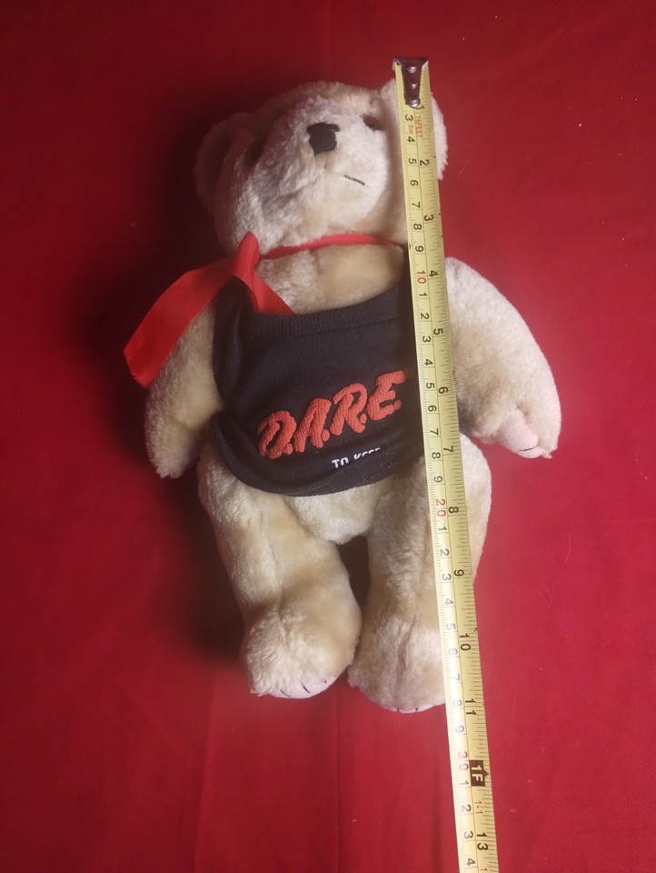 Vintage 90s / Y2K DARE Bear Dare To Say No To Drugs Stuffed Plush Teddy ...