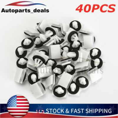 40X Rocker Panel Deck Lid Moulding Clips Retainer For Ford FUSION MKZ ...