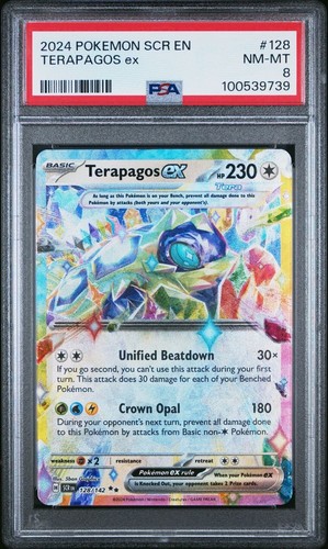 2024 POKEMON SCR EN-STELLAR CROWN 128 TERAPAGOS EX - PSA 8 **NEW SLAB ...