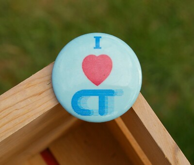 I "Heart" CT Love 1 3/4" Metal Pin Pinback Button by CH Stamp Works ...