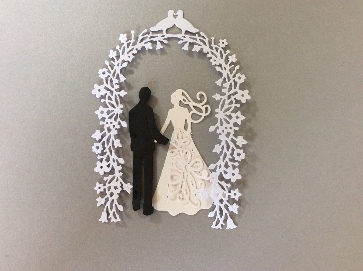 Paper Cutting Wedding Die Cut Wedding Card Royalty Free Images, Stock