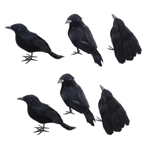 Halloween Crowss Scary Realistic Artificial Ravens Decor Handmade for ...