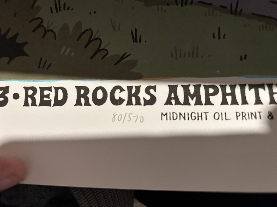 Poster Avett Brothers Red Rocks VIP 7-9-2023. Signed And Numbered By ...