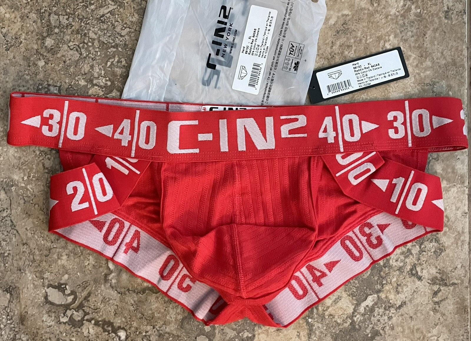 Mens Size XL Cin-2 Hard Jock Strap With Back Red | eBay