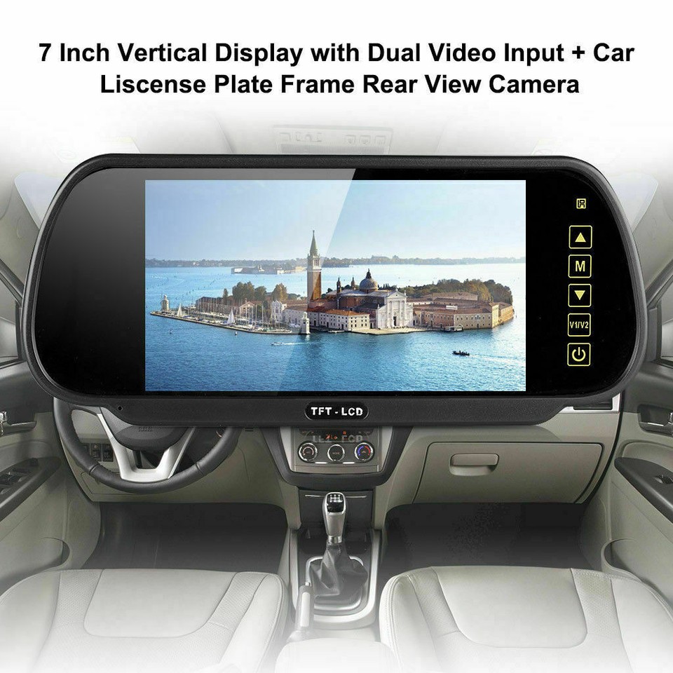 7" LCD Car Rear View Mirror Screen Monitor System+Night Vision Backup ...
