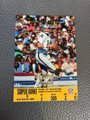 1999 Upper Deck Century Legends KEN STABLER Oakland Raiders Super Bowl ...