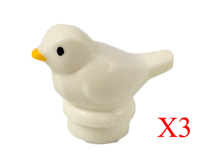 Lego Small Bird with Bright Light Orange Beak Pattern Animal Minifigure ...