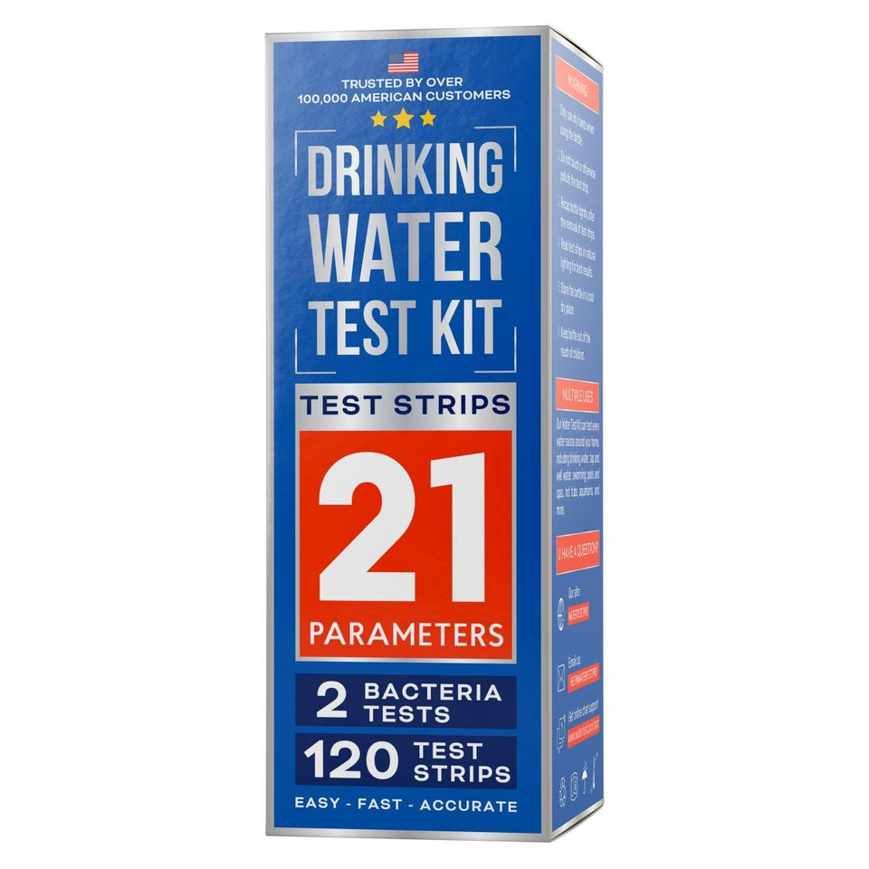 20 in 1 Drinking Water Testing Kit 120 Strip Home Tap and Well Water ...