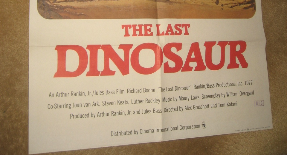 THE LAST DINOSAUR '77- Rankin / Bass . Great T REX art! | eBay