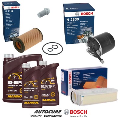 FOR MERCEDES C-CLASS C220 2.1 CDI MK3 2011-14 BOSCH OIL AIR & FUEL ...