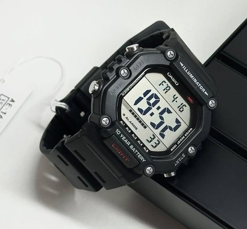 Casio AE-1600H-1A Black Digital Heavy Duty Large Easy Read Men's Sport ...