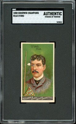 1888 Goodwin Champions Billiards N162 D'oro SGC A | eBay