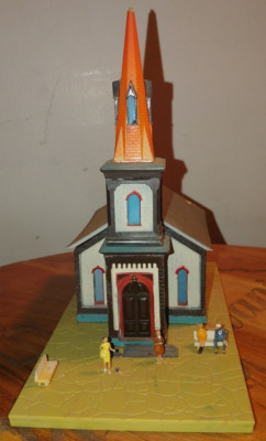 Tyco Ho Scale Church Building Built | eBay