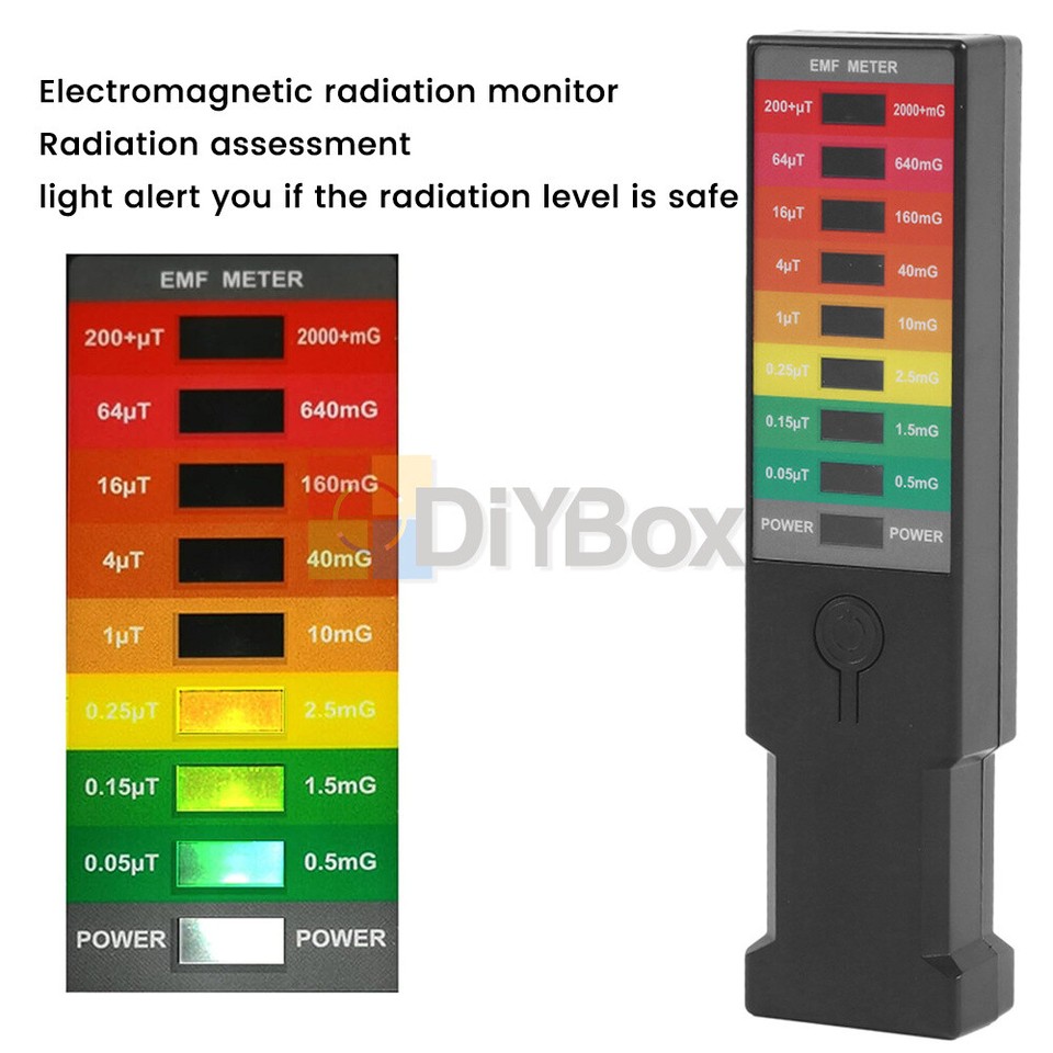 Electromagnetic Field Tester Digital Sensor Reader EMF Meter Radiation ...