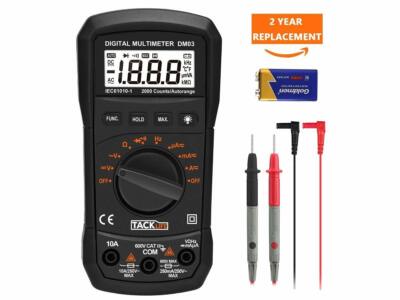 Tacklife Digital Multimeter Auto Ranging Multi Tester, Measures AC / DC ...