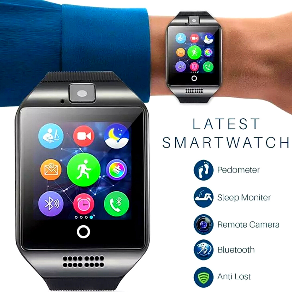 Q18 Bluetooth Smart Touch Screen Wrist Watch For Android SIM TF Card ...