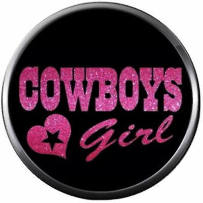 NFL Logo Dallas Cowboys Girl Pink Texas Football Fan Team Spirit 18MM ...