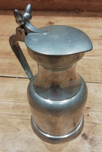 Interesting Antique / Vintage Pewter Etains Du Manoir Lidded Pitcher ...