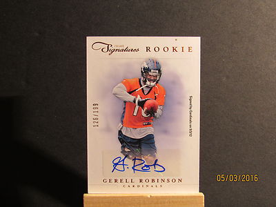 2012 Prime Signatures #195 Gerell Robinson Au / 199 RC Sn 126/199 Lxxc ...