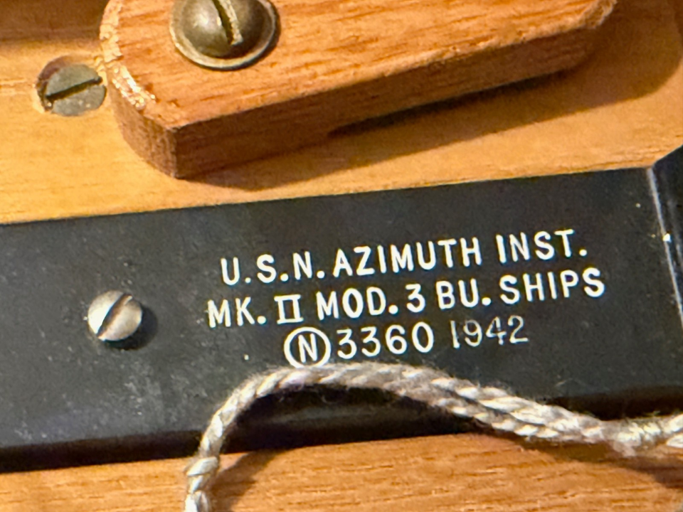WW2 1942 Navy Bureau of Ships. Mark 11 US Naval Azimuth in pristine ...