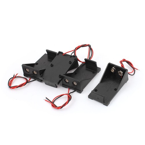 4pcs Plastic Housing 9V Battery Holder Storage Box Container w Double ...