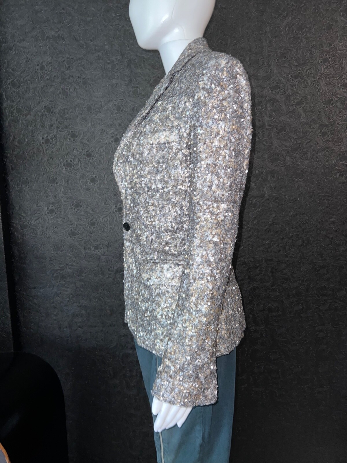 Zadig & Voltaire Deluxe Silver Gold Micro Sequin Snap… - Gem