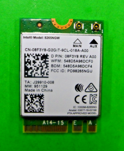 NEW Dell Optiplex 7450 7050 Dual Band WiFi Wireless Card 8265NGW 8F3Y8 ...