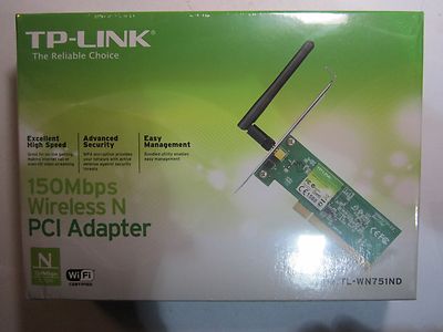 TP-Link TL-WN751ND 150Mbps Wireless N PCI Adapter Wifi PC Windows 7/XP ...