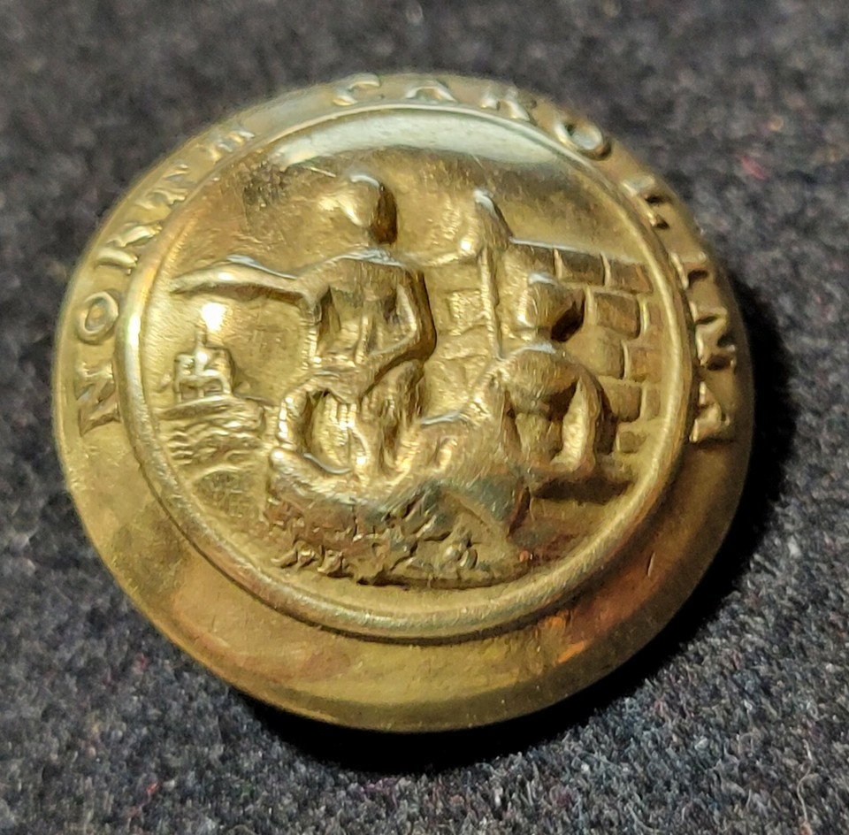 CIVIL WAR ERA CONFEDERATE NORTH CAROLINA LOCAL STATE SEAL BUTTON ...