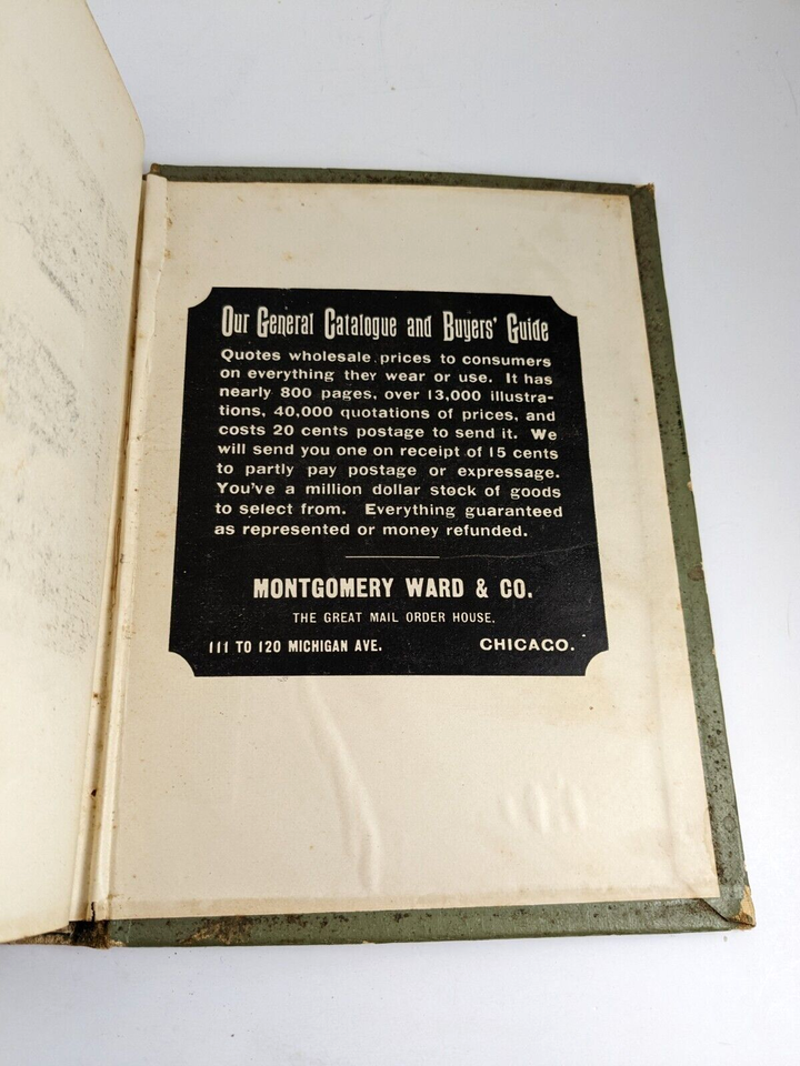 Antique Montgomery Ward & Co's Common Sense Cookery Cookbook Maud C ...
