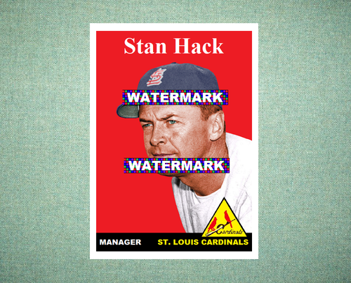 Stan Hack St Louis Cardinals 1958 Style Custom Baseball Art Card | eBay