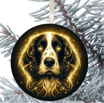 Springer Spaniel Dog Hanging Bauble Gift Present Decoration Christmas ...
