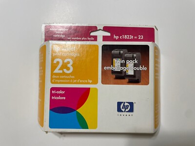 HP 23 Genuine Inkjet Cartridge Tri Color Twin Pack New Sealed C1823T ...