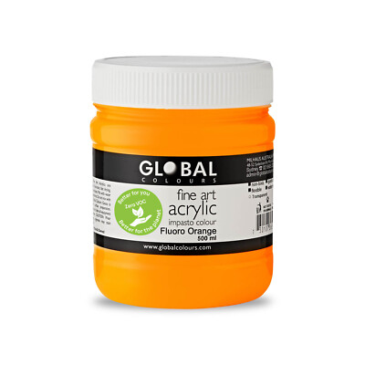 Fluoro Orange - Global Colours Eco-Friendly Fine Art Acrylic Artist ...