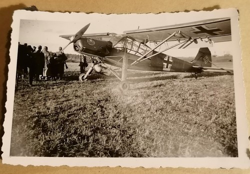 Foto flugzeug luftwaffe wk2 fieseler Storch wappen Bombe front | eBay.de