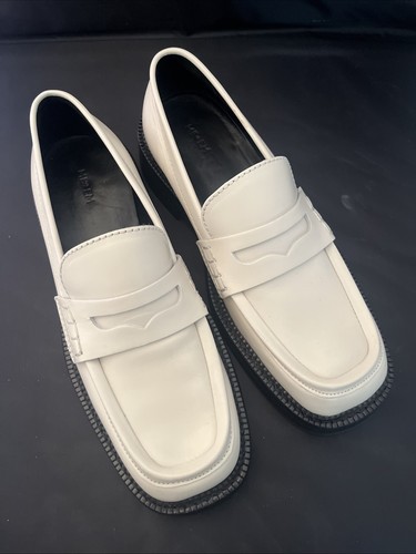 ME+EM Shoes Chunky Square Toe Loafer Off White Size 6.5 New Without Box ...