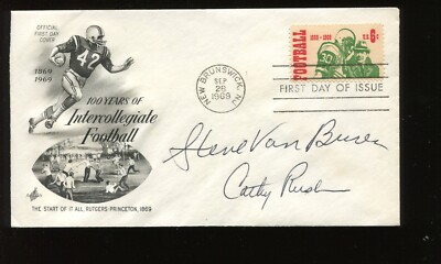 Cathy Rush & Steve Van Buren Basketball & Football Stars Signed Cover ...