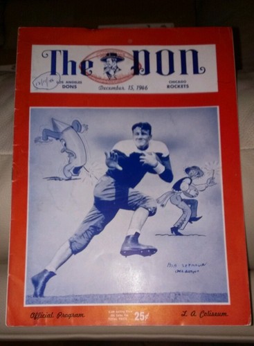 1946 LOS ANGELES DONS VS CHICAGO ROCKETS ALL AMERICA FOOTBALL ...