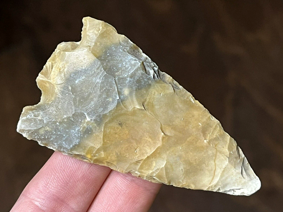 COLORFUL BASE TANG KNIFE TEXAS AUTHENTIC ARROWHEAD INDIAN ARTIFACT TT1 ...