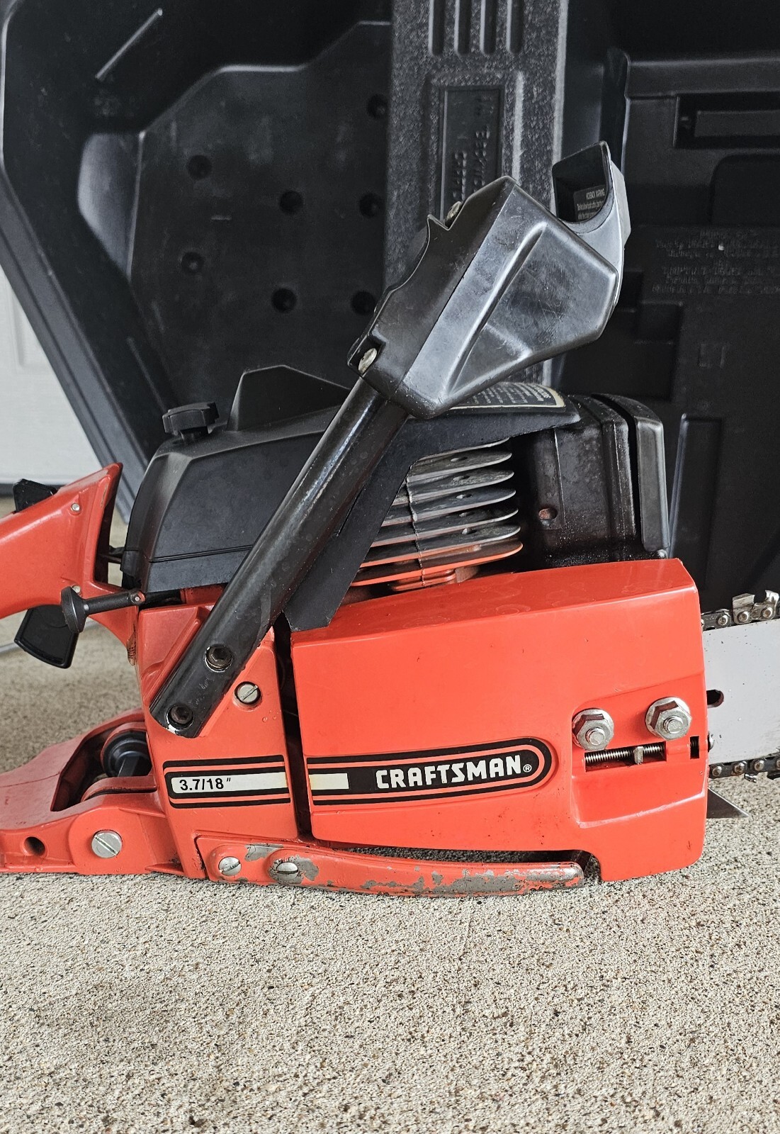 💥Craftsman 3.7/18" Chainsaw Craftsman Case/Sleeve Rebuilt Starts Runs ...