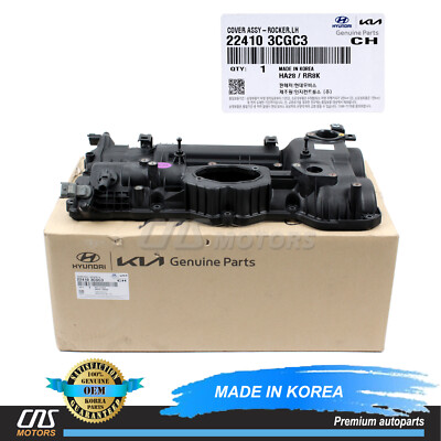 GENUINE Valve Cover LEFT for 13-19 Azera Santa Fe Sonata Sorento 3.3L ...