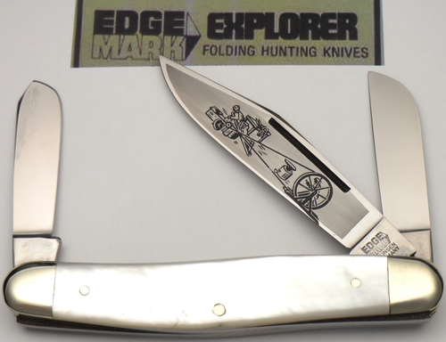 Vintage EDGE BRAND Germany Premium Stock Knife Amazing Pearl Handles ...