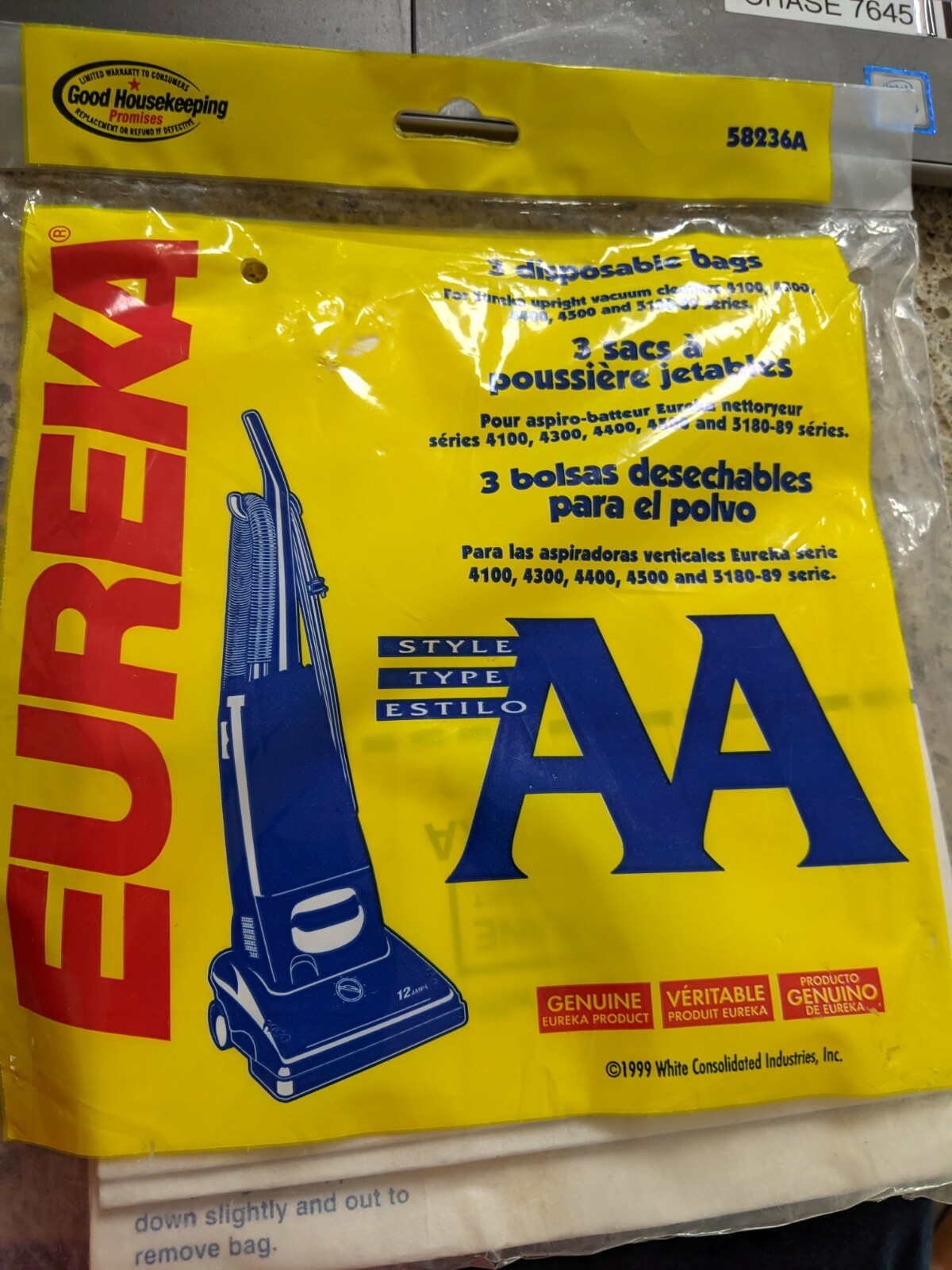 Eureka 3 Disposable Bags Style Type Estilo AA 58236A | eBay