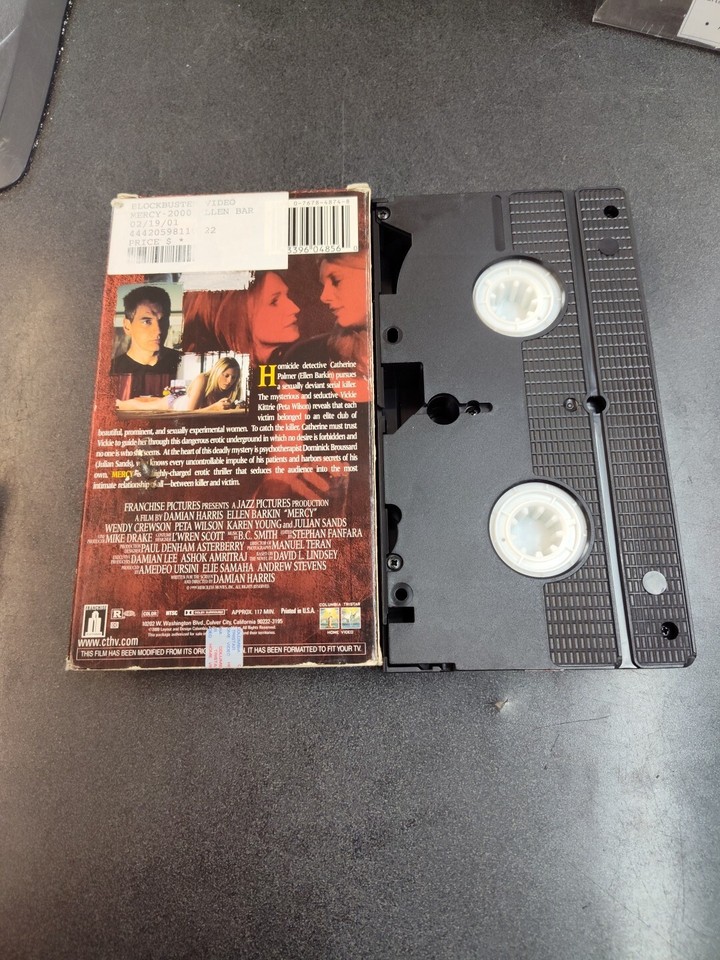 Mercy VHS 2000 Ellen Barkin Julian Sands Wendy Crewson Erotic Thriller ...