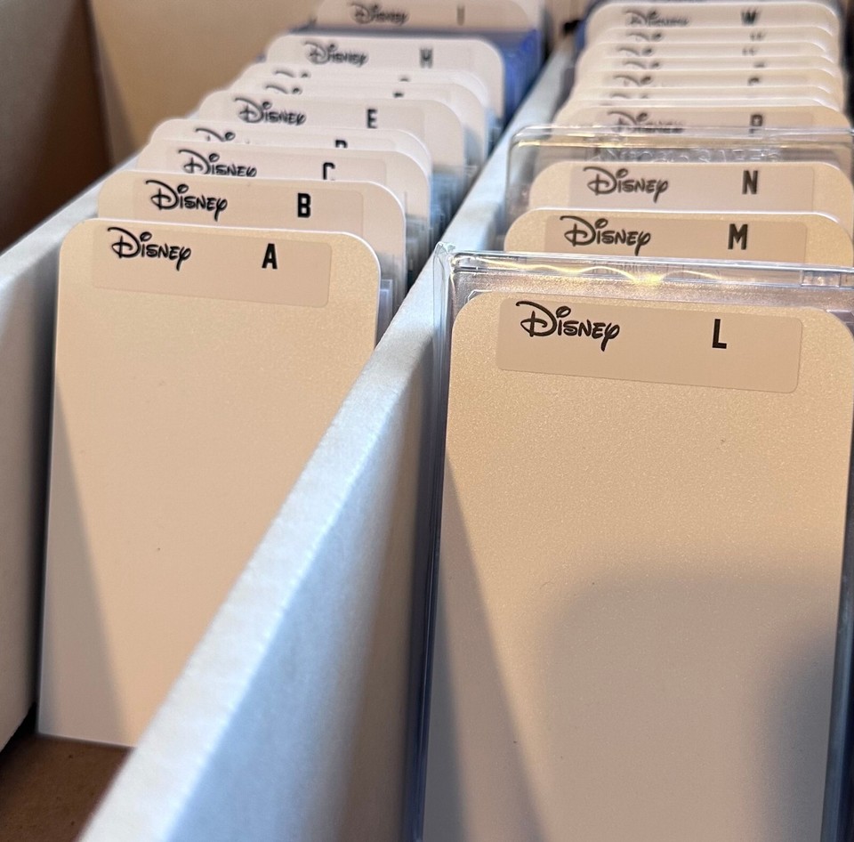 (26) TALL Card Dividers with 26 FREE DISNEY A-Z Labels Set | eBay
