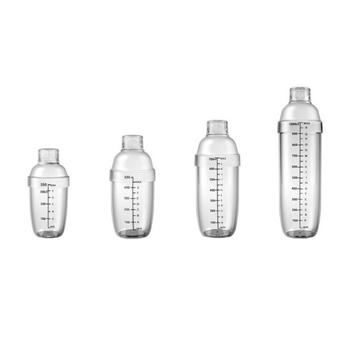 Plastic Beverage Shaker with Scale 350/530/700/1000ml for Party Mixing ...