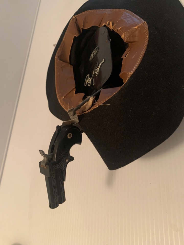 1950 Roy Rogers Kids Hidden Gun Derringer Quick Shooter Cowboy Hat ...